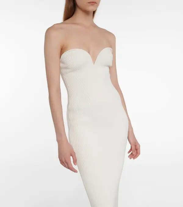 Galvan Thalia Strapless Midi Dress