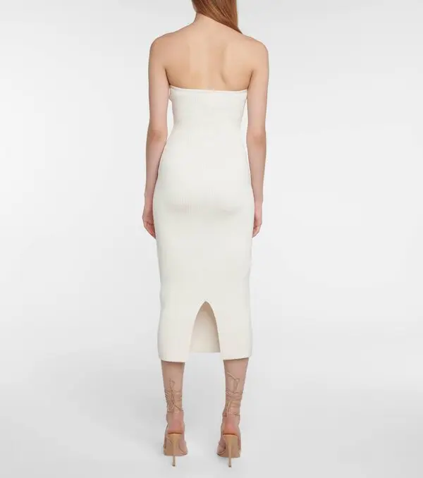 Galvan Thalia Strapless Midi Dress