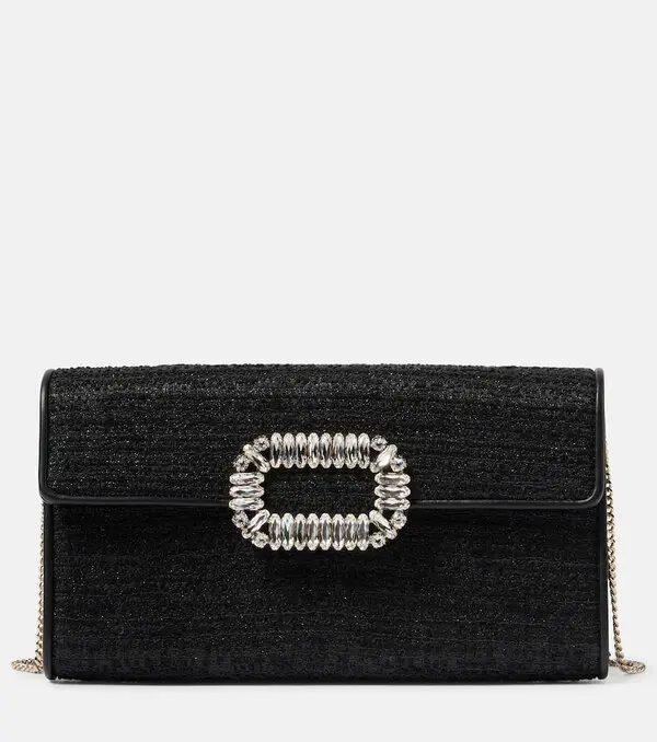ROGER VIVIER Bouquet Mini Tweed Clutch