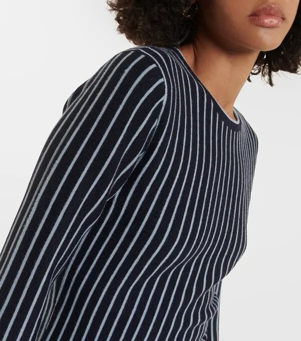 Gabriela Hearst Lorcan Striped Wool And Silk Top