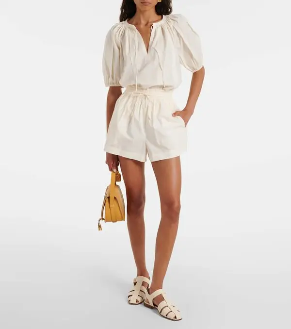 Ulla Johnson Marn Cotton Poplin Shorts