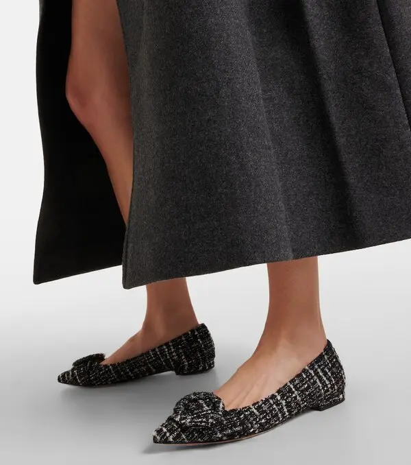 GIANVITO ROSSI Venezia Boucle Ballet Flats