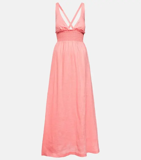 Heidi Klein Rosa Polyantha Maxi Dress - Pink