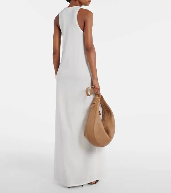 Khaite Vernetta Cotton-blend Jersey Maxi Dress