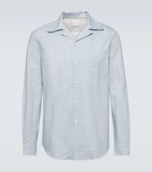 Brunello Cucinelli Printed Cotton Shirt