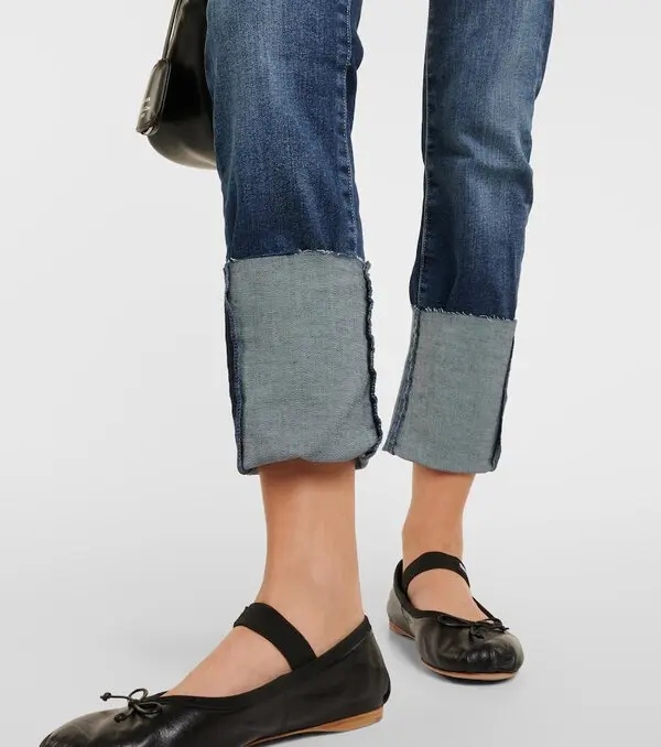 Ag Girlfriend Mid-rise Slim Jeans - Blue
