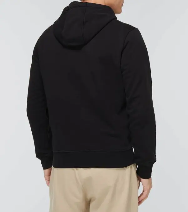 Stone Island Compass Cotton Jersey Hoodie - Black