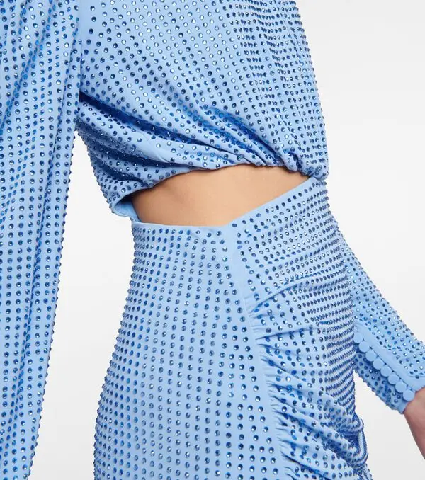 SELF-PORTRAIT Embellished Cutout Minidress