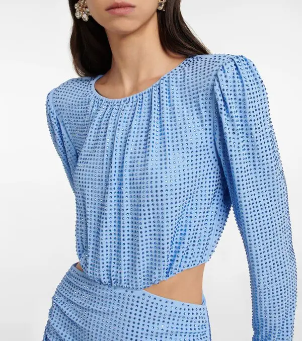 SELF-PORTRAIT Embellished Cutout Minidress