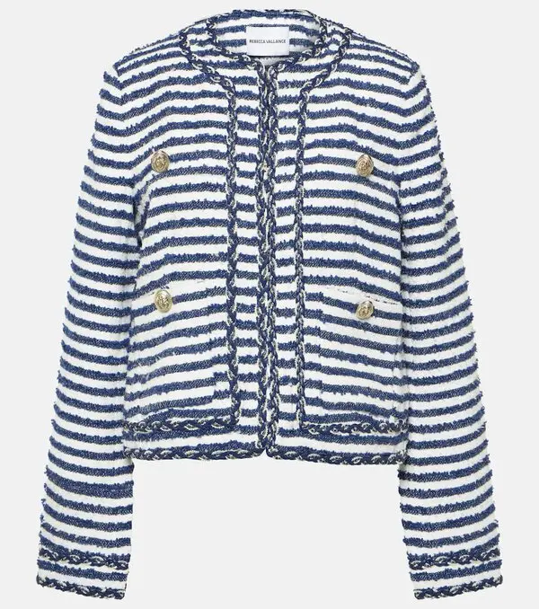 Rebecca Vallance Matteo Striped Boucle Jacket - Multicoloured