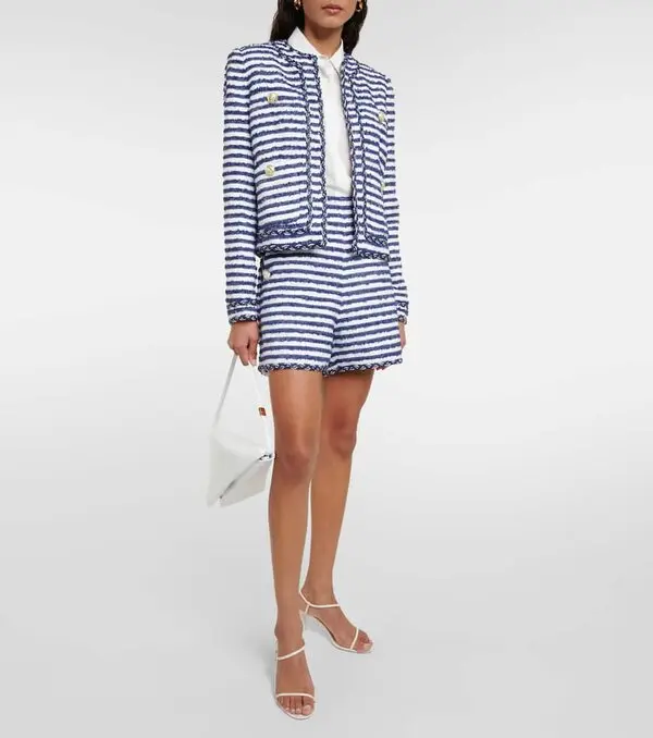 Rebecca Vallance Matteo Striped Boucle Jacket