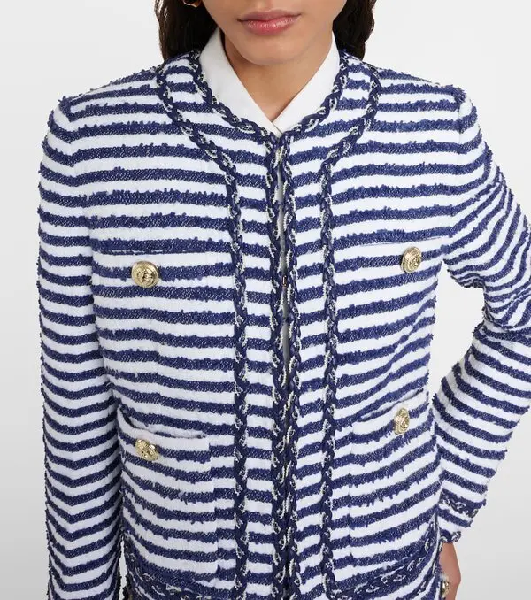 Rebecca Vallance Matteo Striped Boucle Jacket