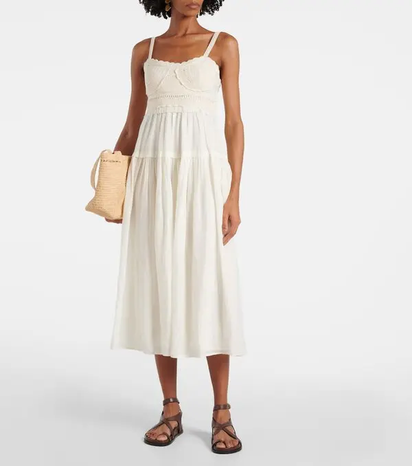 Ulla Johnson Gisela Ramie Midi Dress