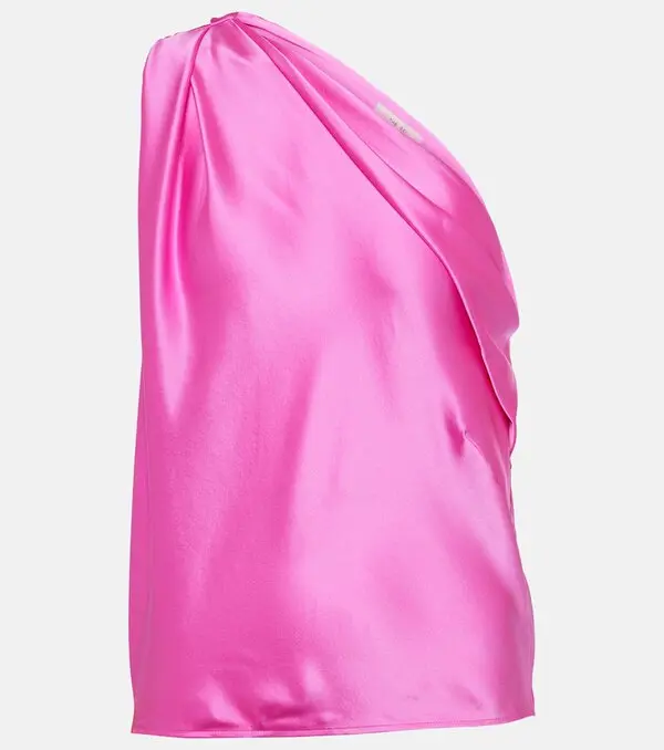 THE SEI Draped Silk Satin Top