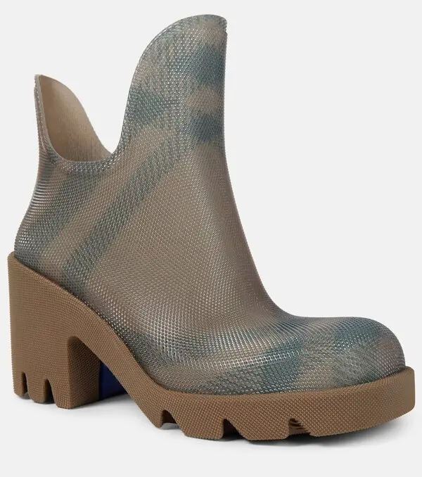 Burberry Check Ankle Boots - Pink