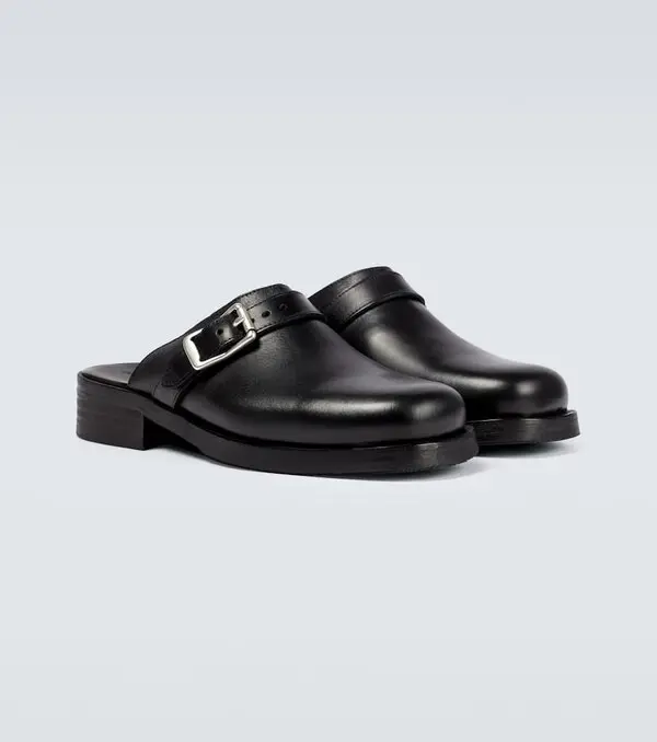 Our Legacy Camion Leather Mules - Black