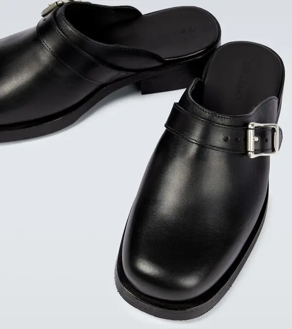 Our Legacy Camion Leather Mules - Black