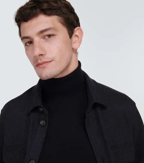 Loro Piana Cashmere Turtleneck Sweater - Blue