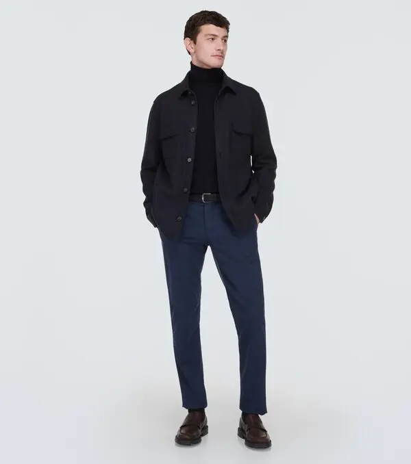 Loro Piana Cashmere Turtleneck Sweater - Blue