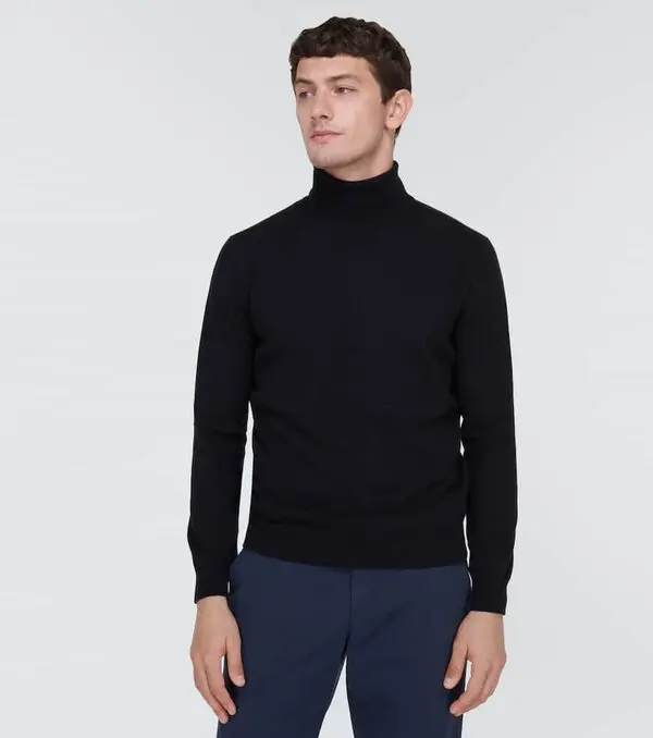 Loro Piana Cashmere Turtleneck Sweater - Blue