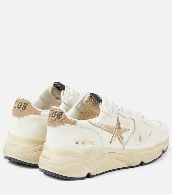 GOLDEN GOOSE Running Sole Leather Sneakers - White
