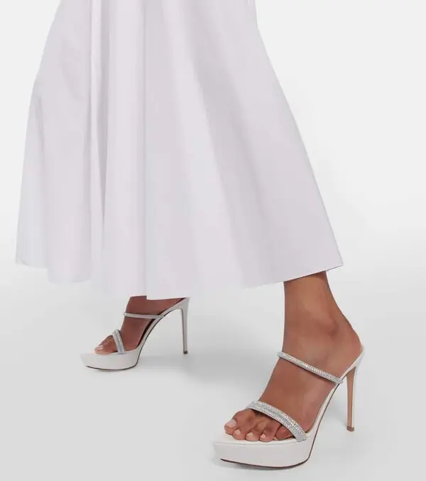 GIANVITO ROSSI Cannes Leather Platform Sandals