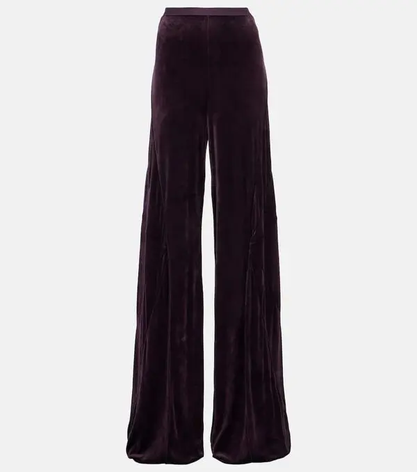 Rick Owens Velvet Wide-leg Trousers