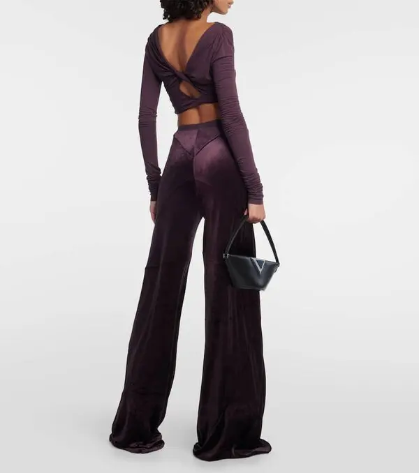 Rick Owens Velvet Wide-leg Trousers