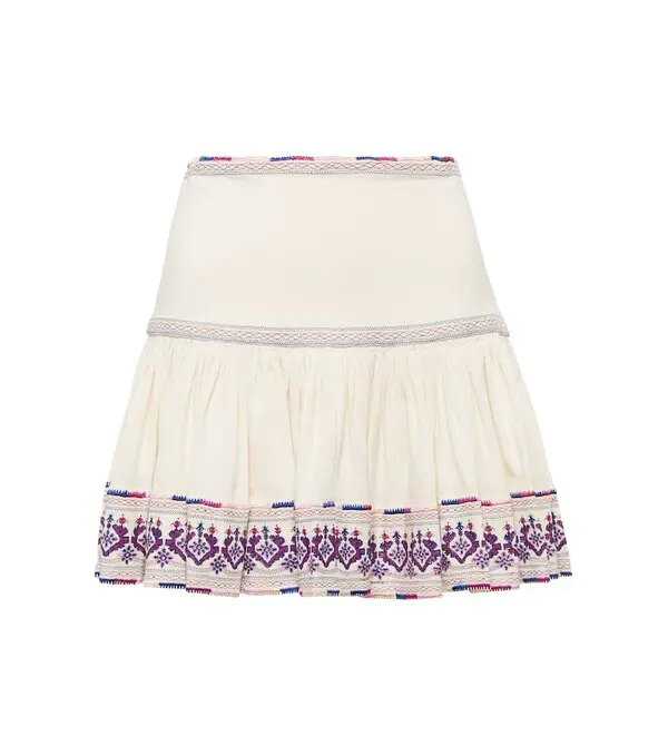 MARANT ETOILE Tyruss Embroidered Cotton Miniskirt