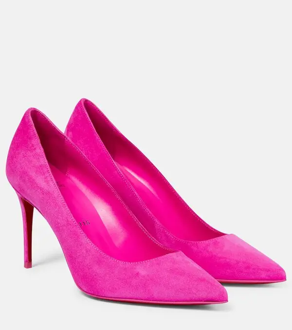 CHRISTIAN LOUBOUTIN Kate Suede Pumps - Pink