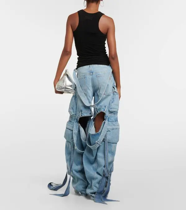 Attico Cutout Cargo Jeans