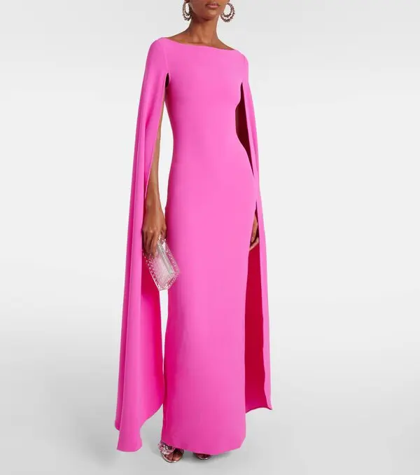 Solace London Sadie Crepe Gown - Pink