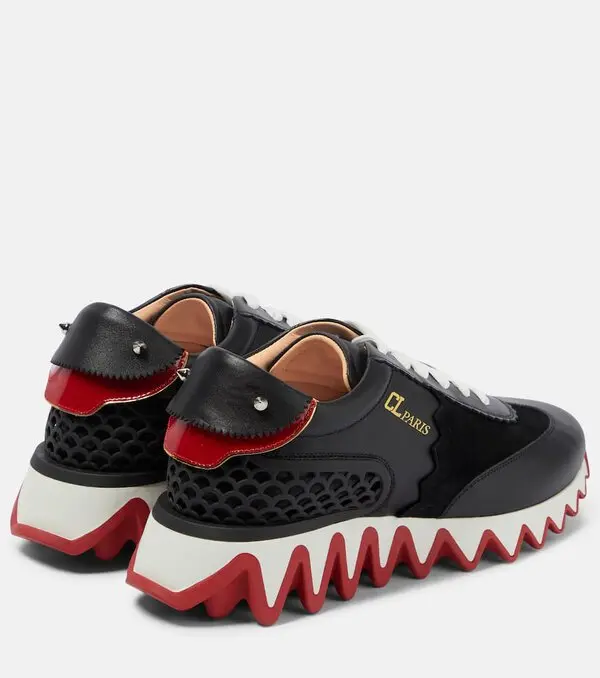 CHRISTIAN LOUBOUTIN Loubishark Leather Sneakers - Black
