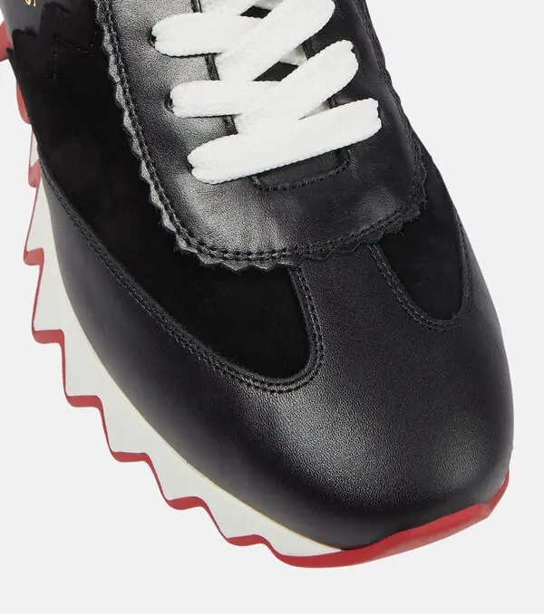 CHRISTIAN LOUBOUTIN Loubishark Leather Sneakers - Black