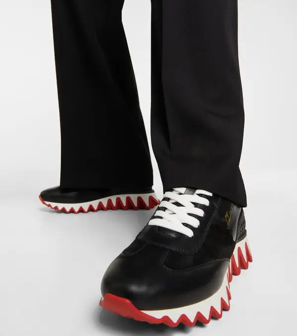 CHRISTIAN LOUBOUTIN Loubishark Leather Sneakers - Black