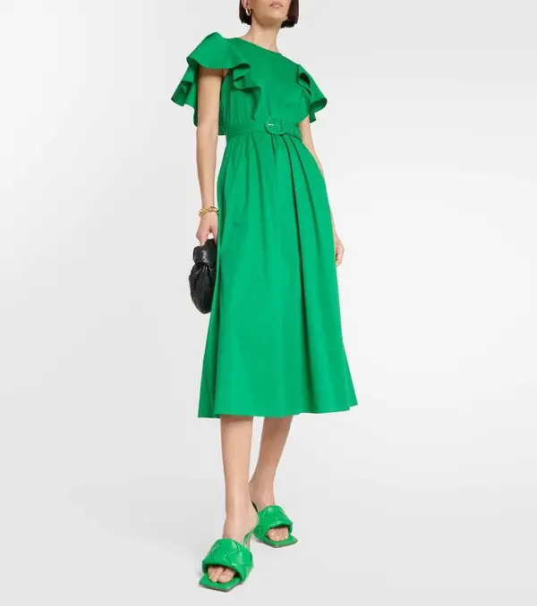 Diane Von Furstenberg Ruffled Midi Dress