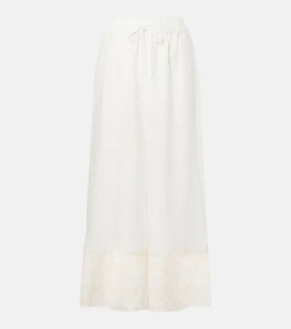 ALEMAIS Embroidered Linen Culottes