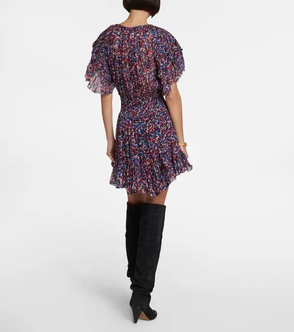 MARANT ETOILE Florise Printed Georgette Minidress