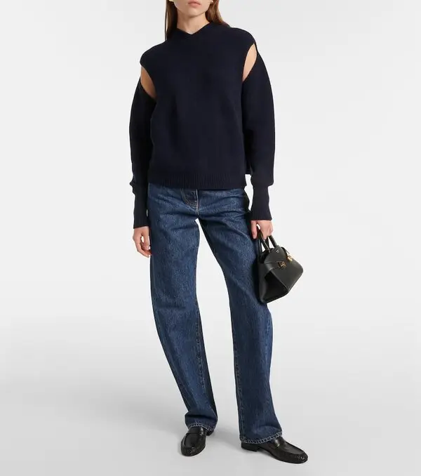FERRAGAMO Cutout Cashmere-blend Sweater