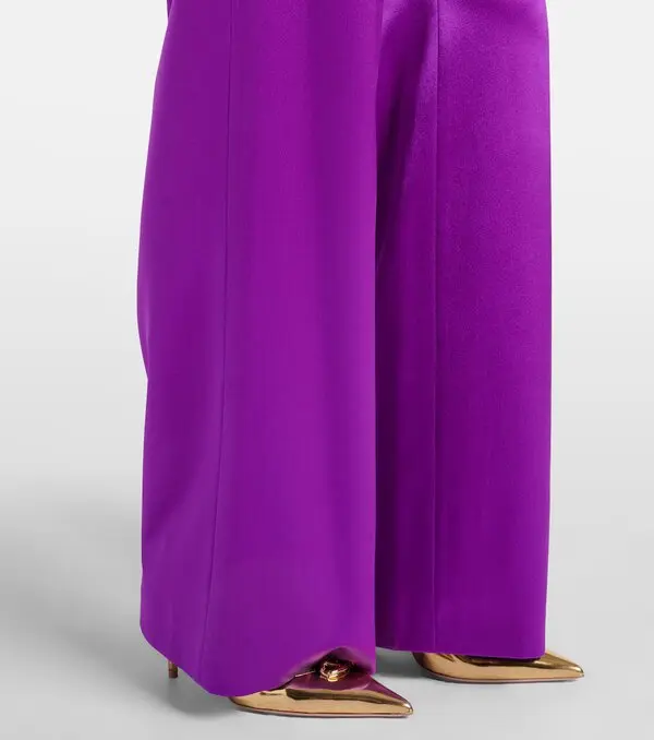 Valentino Garavani Silk Satin Wide-leg Pants