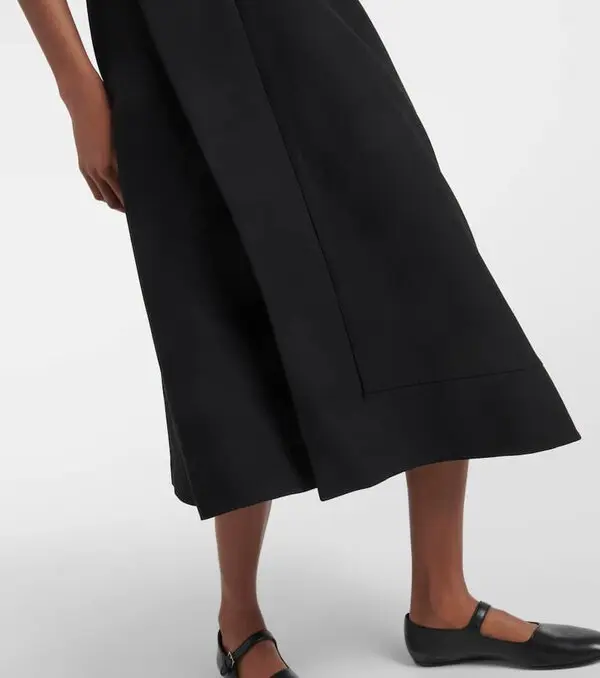 Co Border Wool-blend Faille Midi Dress