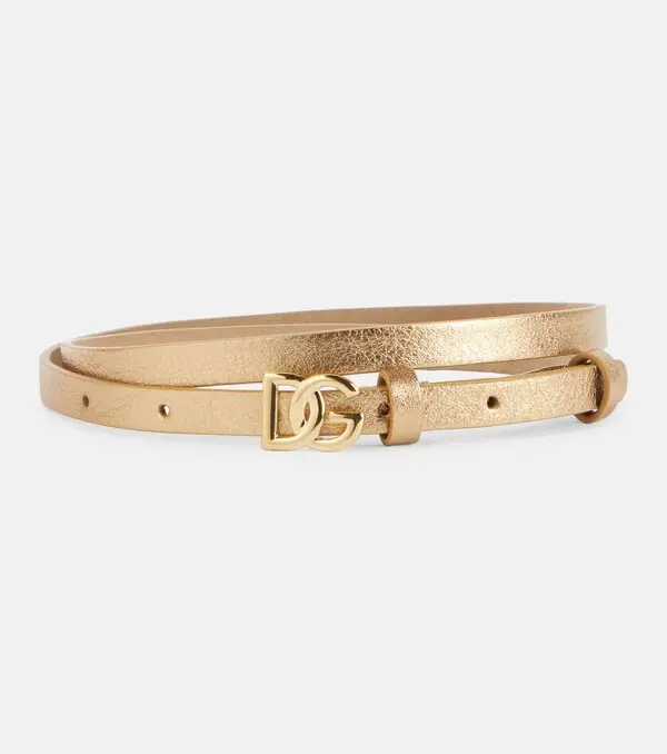 Dolce & Gabbana Leather Belt - Gold