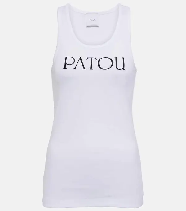 PATOU Logo Cotton Jersey Tank Top