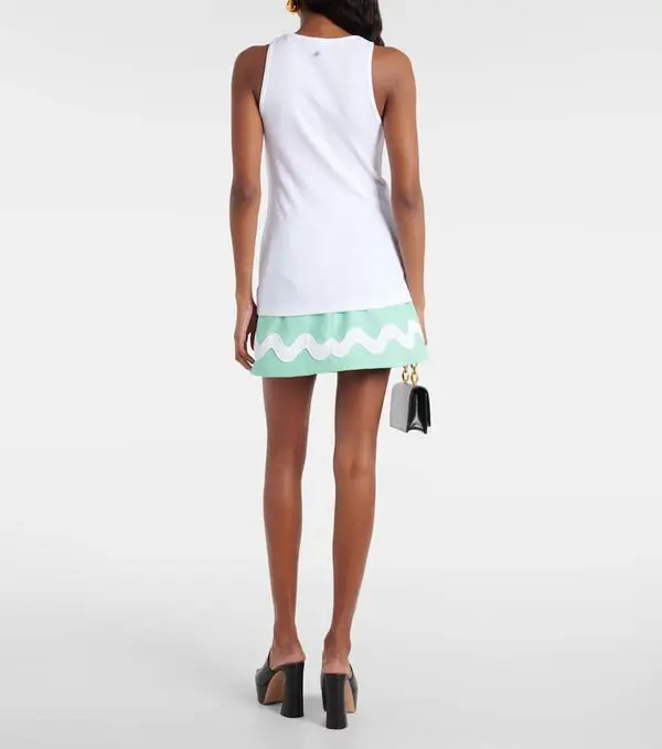 PATOU Logo Cotton Jersey Tank Top
