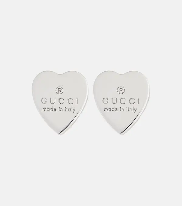 Gucci Sterling Heart Stud Earrings