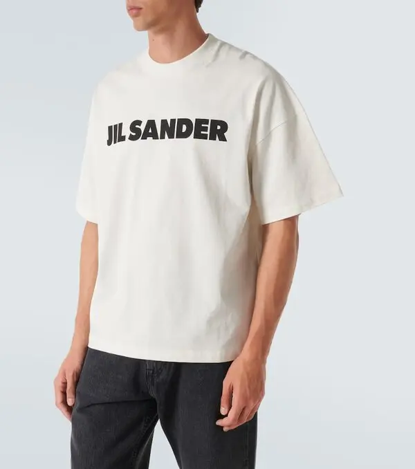 JIL SANDER Logo Short-sleeved Cotton T-shirt - White