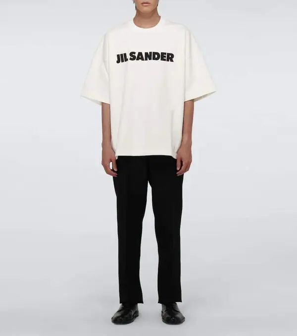 JIL SANDER Logo Short-sleeved Cotton T-shirt - White