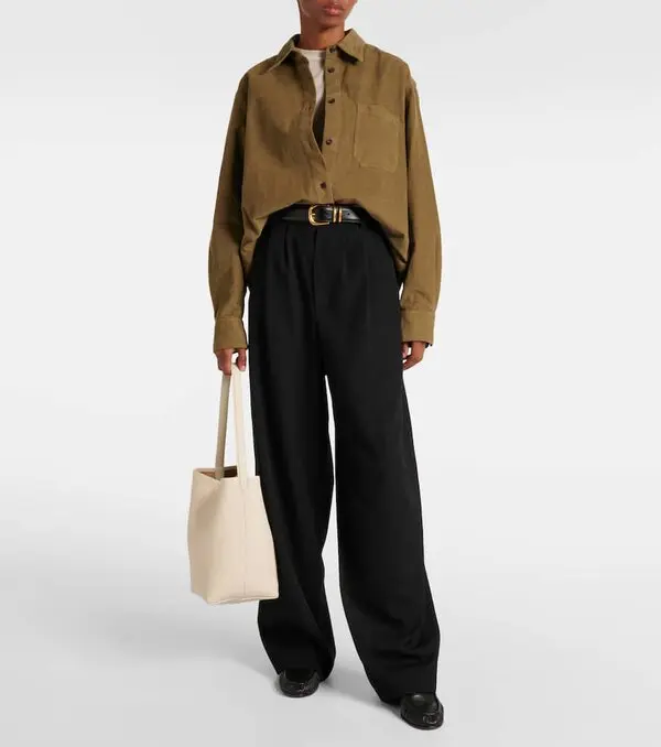 THE ROW N/s Park Medium Leather Tote Bag