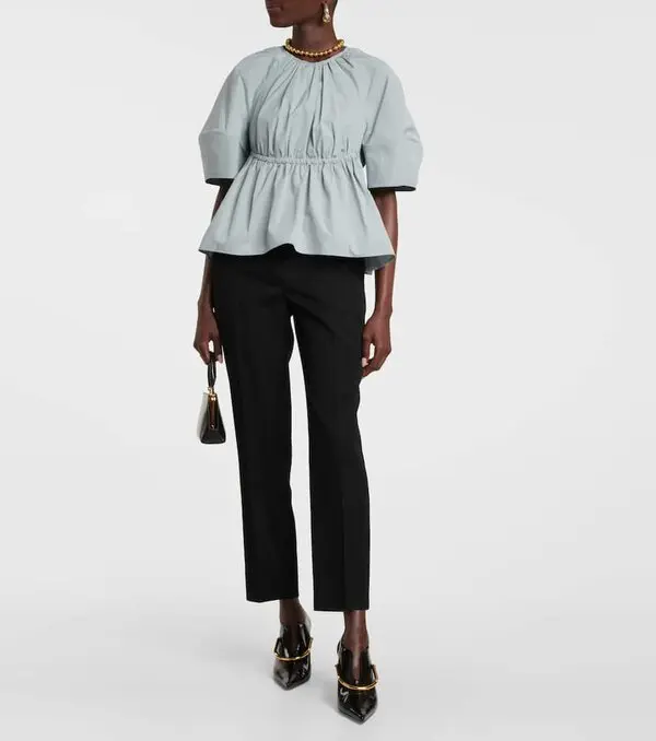 JIL SANDER Tailored Straight Wool Pants