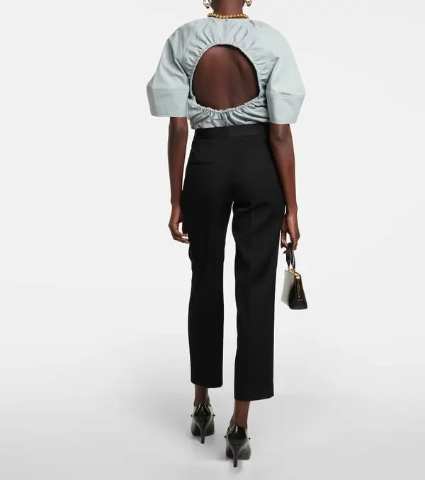 JIL SANDER Tailored Straight Wool Pants